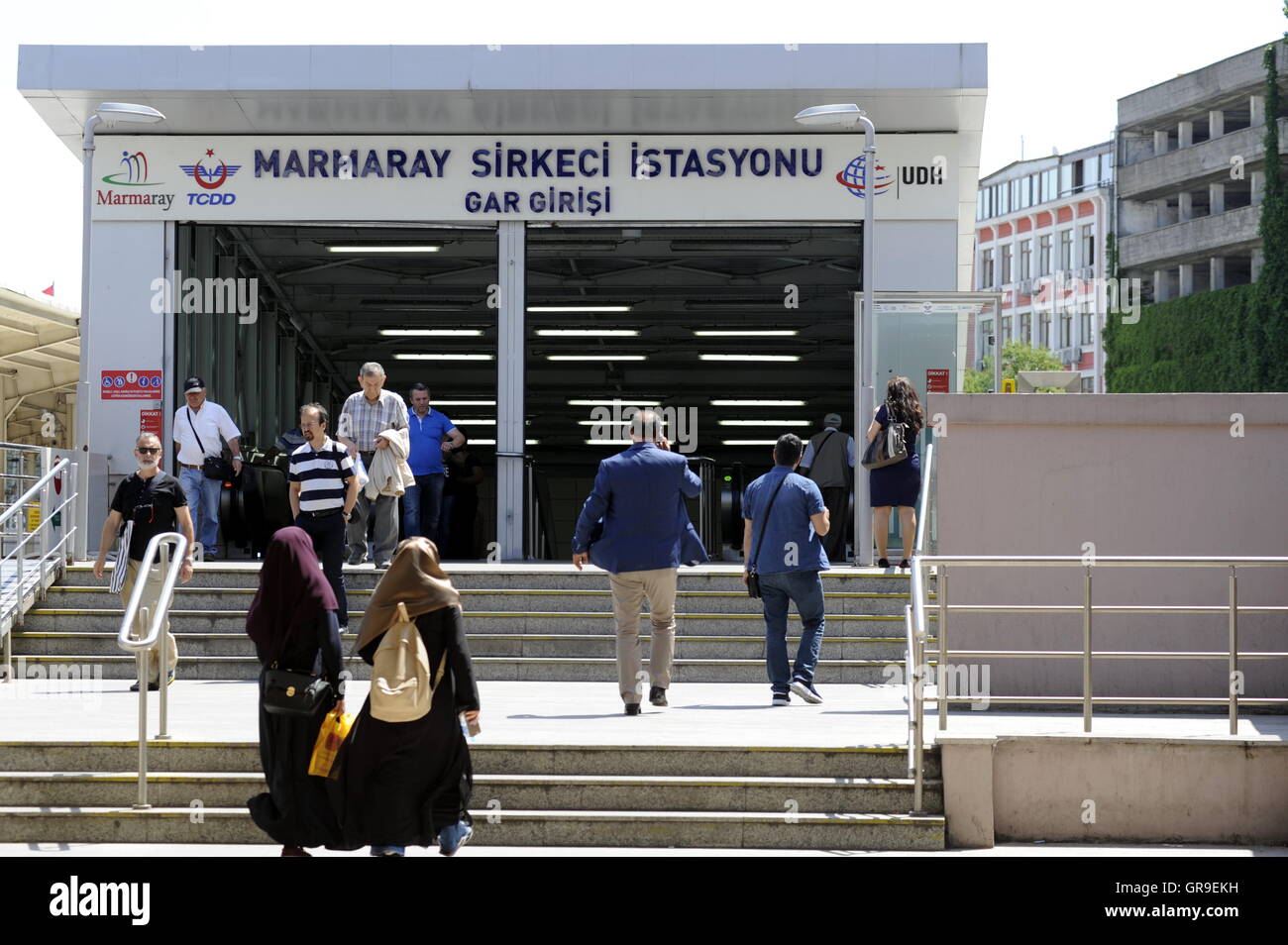 Marmaray Station On The European Side In Istanbul Stock Photo - Alamy