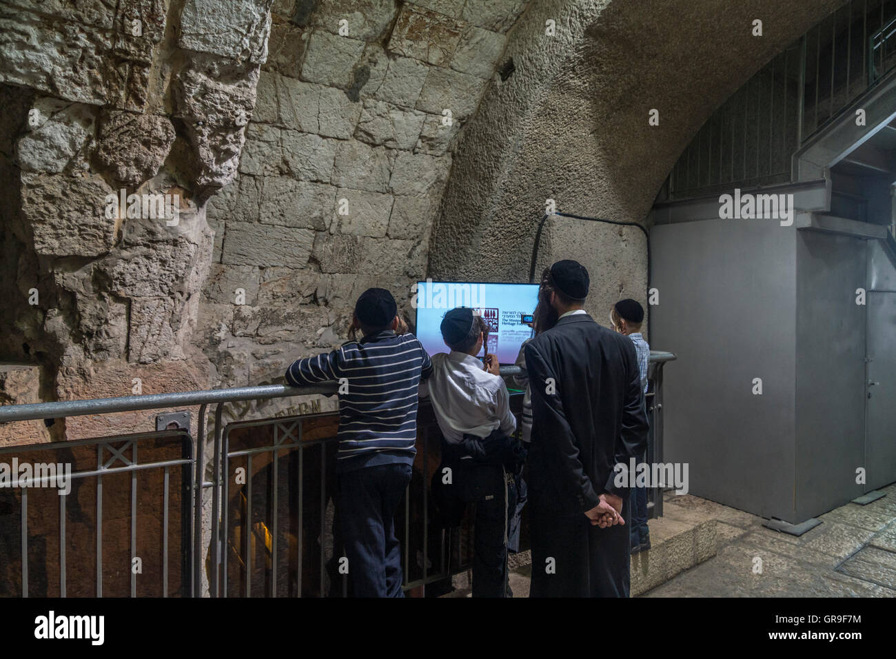 Jerusalem, Israel. An Ultra-Orthodox Jewish man ("Charedi") and his ...