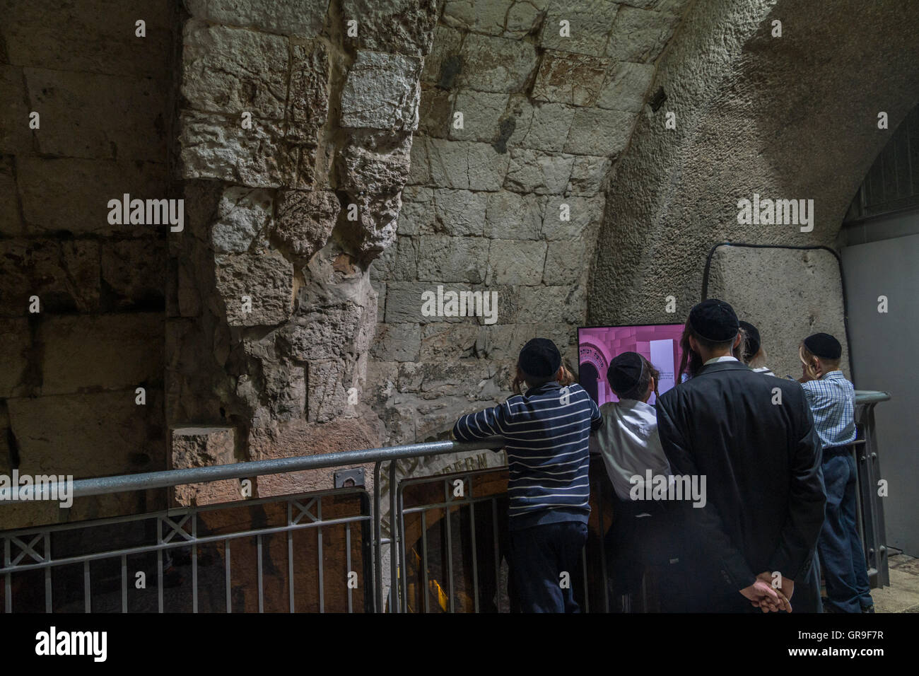 Jerusalem, Israel. An Ultra-Orthodox Jewish man ("Charedi") and his ...