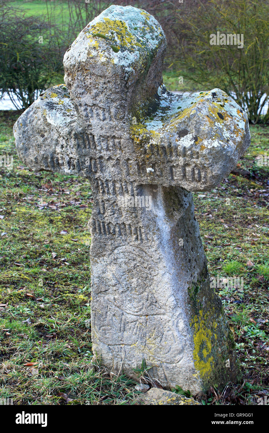 Weathered stone cross hi-res stock photography and images - Alamy