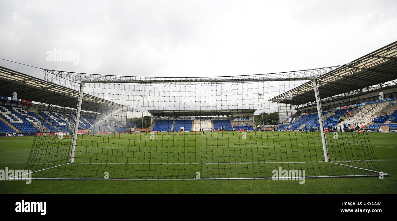 A general view inside the Community Stadium before the UEFA Under 21 ...