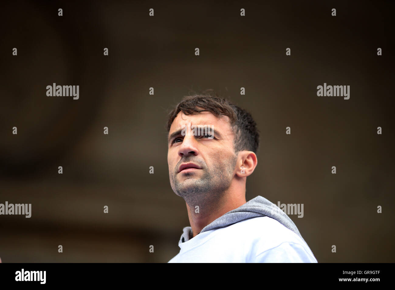 Lee Haskins during his workout at Covent Gardens, London Stock Photo ...