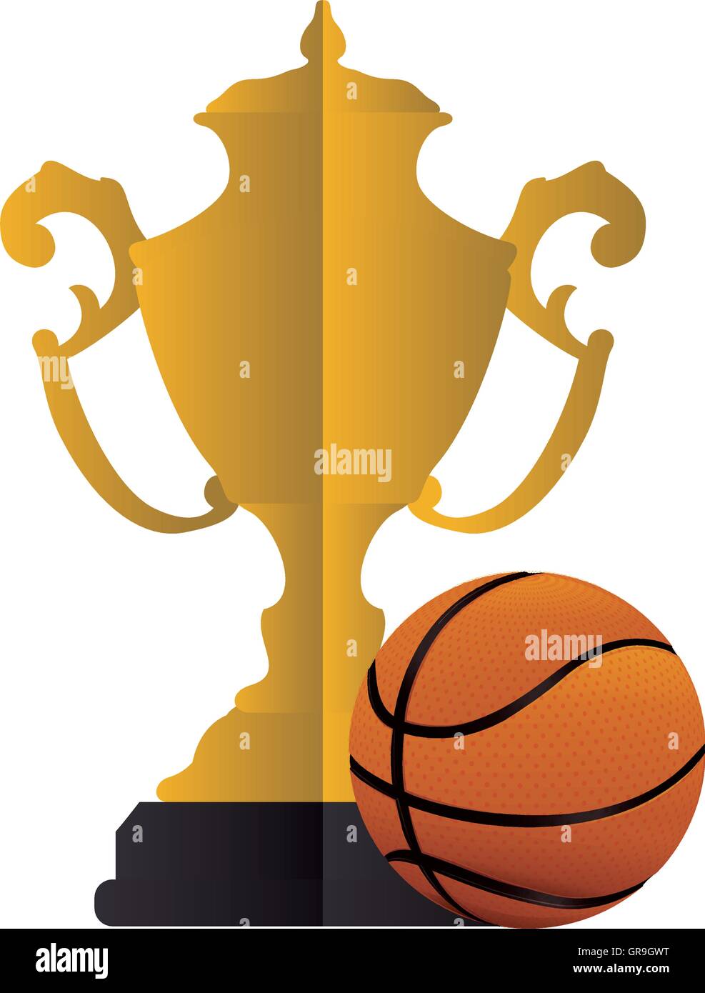 gold trophy and basketball design Stock Vector Image & Art - Alamy