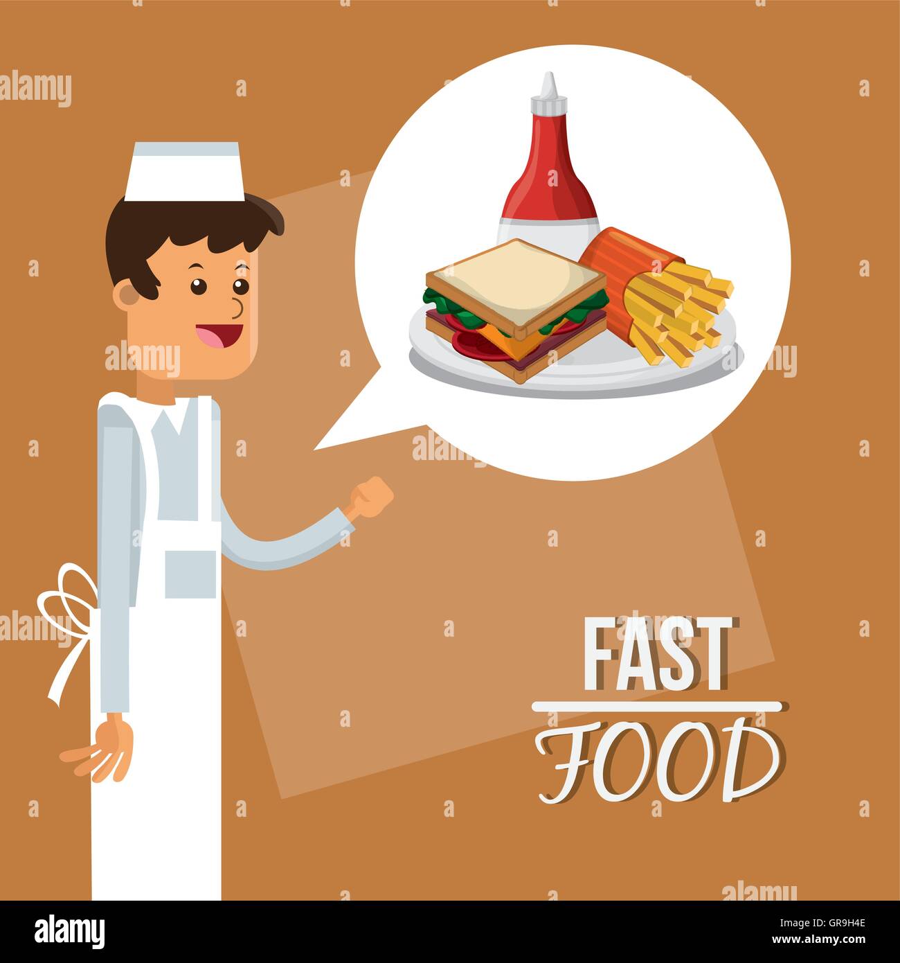 Chef fast food urban american hi-res stock photography and images - Alamy