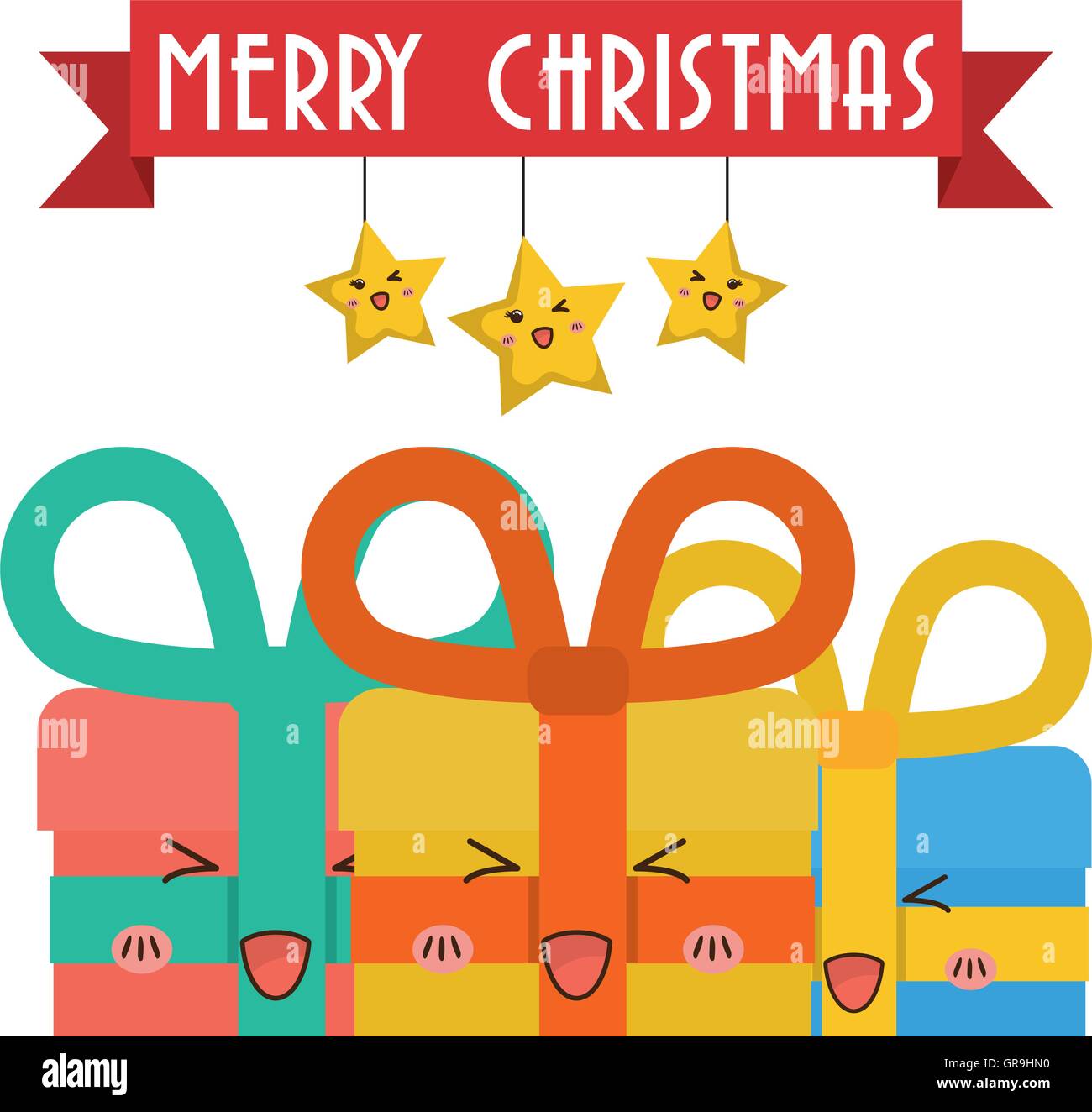 Star cartoon and gifts of Chistmas design Stock Vector Image & Art - Alamy