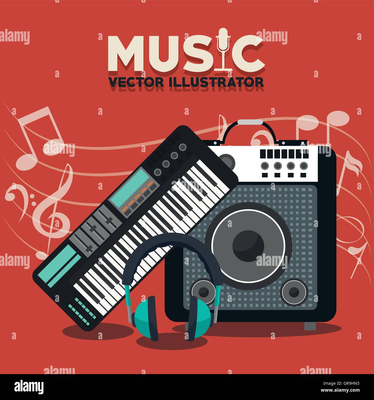 Musical instrument and sound design Stock Vector Image & Art - Alamy