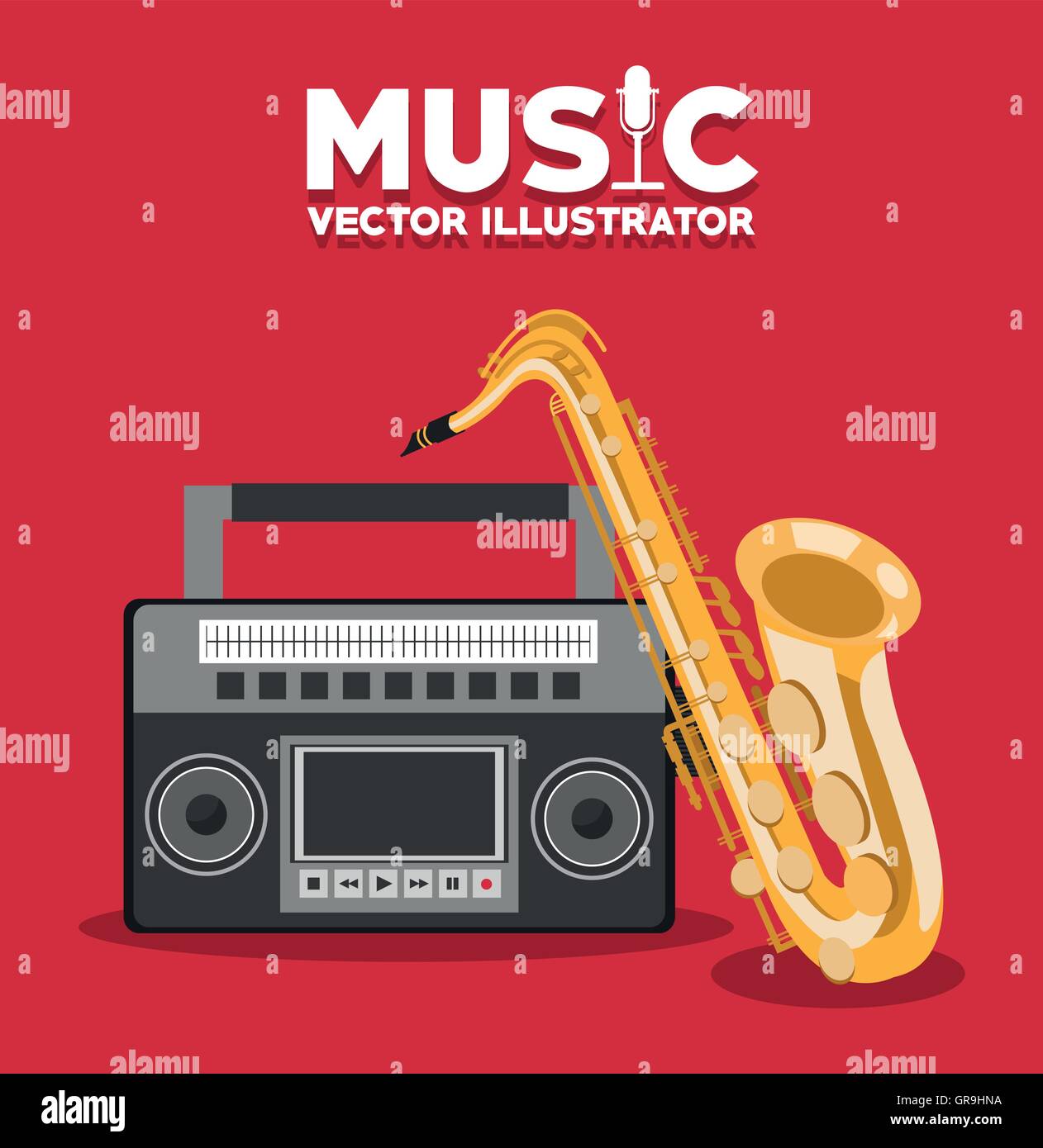 Musical instrument and sound design Stock Vector Image & Art - Alamy