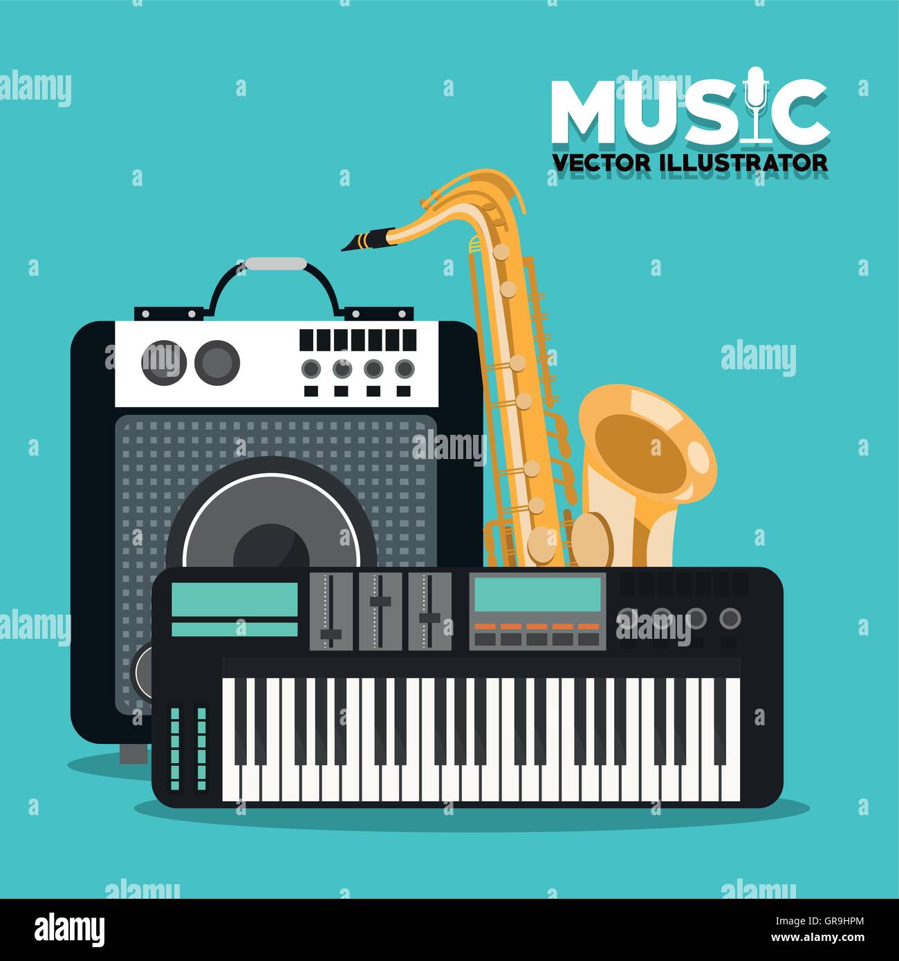 Musical instrument and sound design Stock Vector Image & Art - Alamy