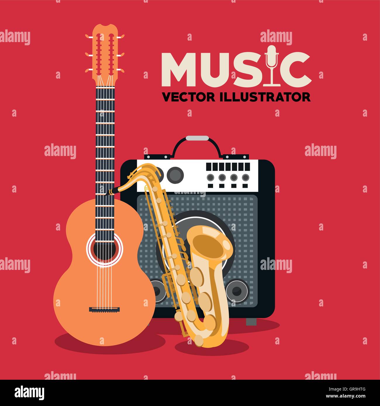 Musical instrument and sound design Stock Vector Image & Art - Alamy