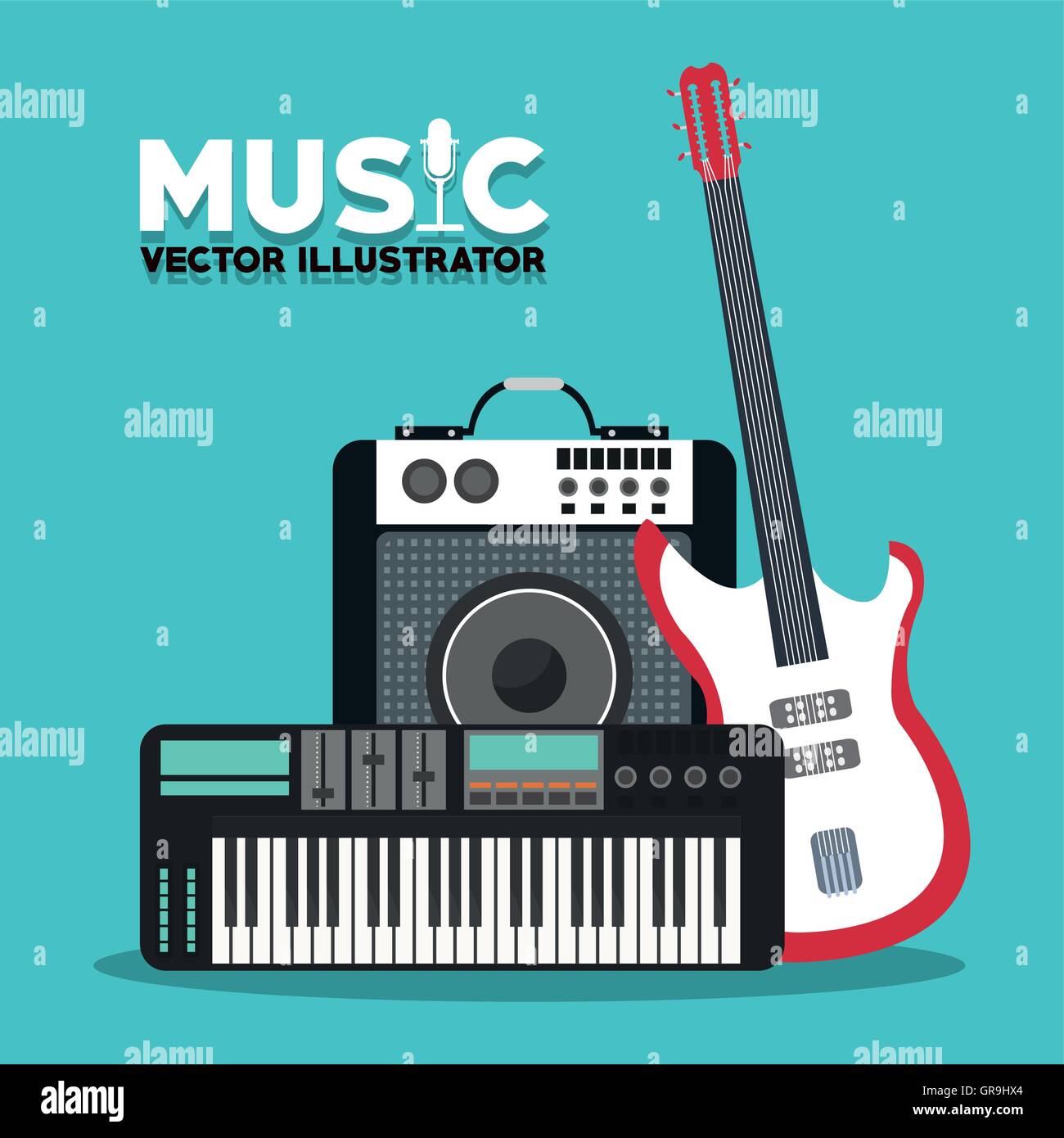 Musical instrument and sound design Stock Vector Image & Art - Alamy