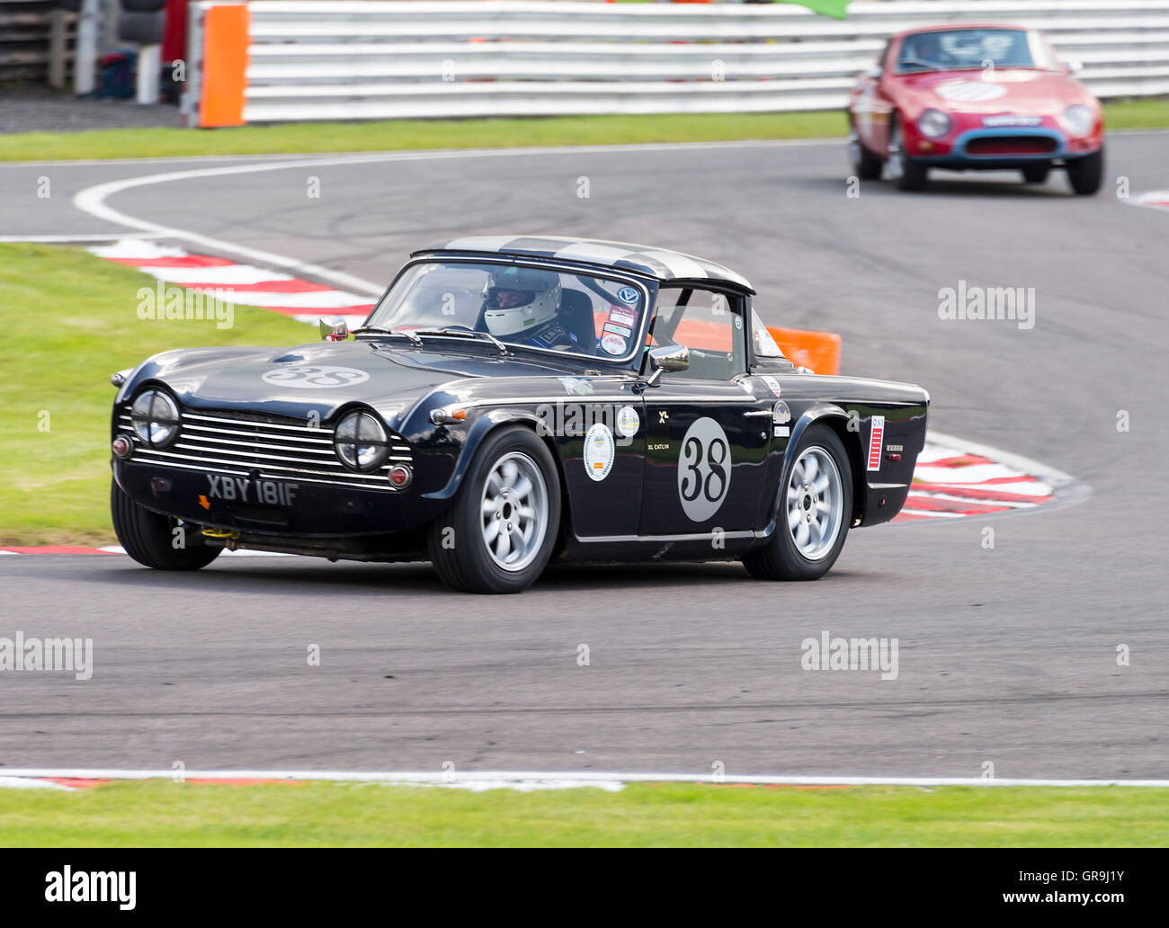 Historic Triumph TR5 Sports Car Racing at Oulton Park in the Gold Cup ...