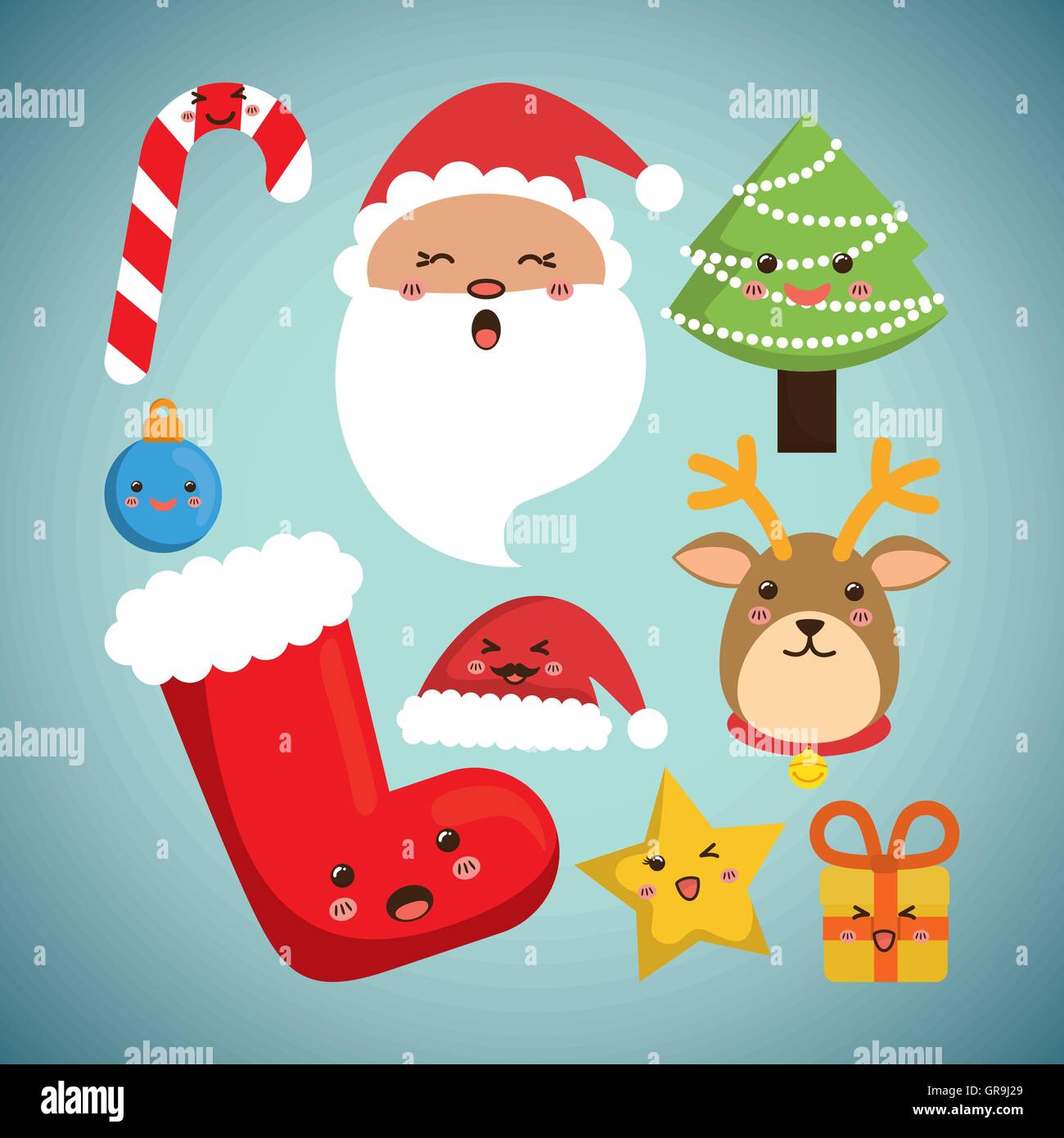 Cartoons set of Chistmas design Stock Vector Image & Art - Alamy