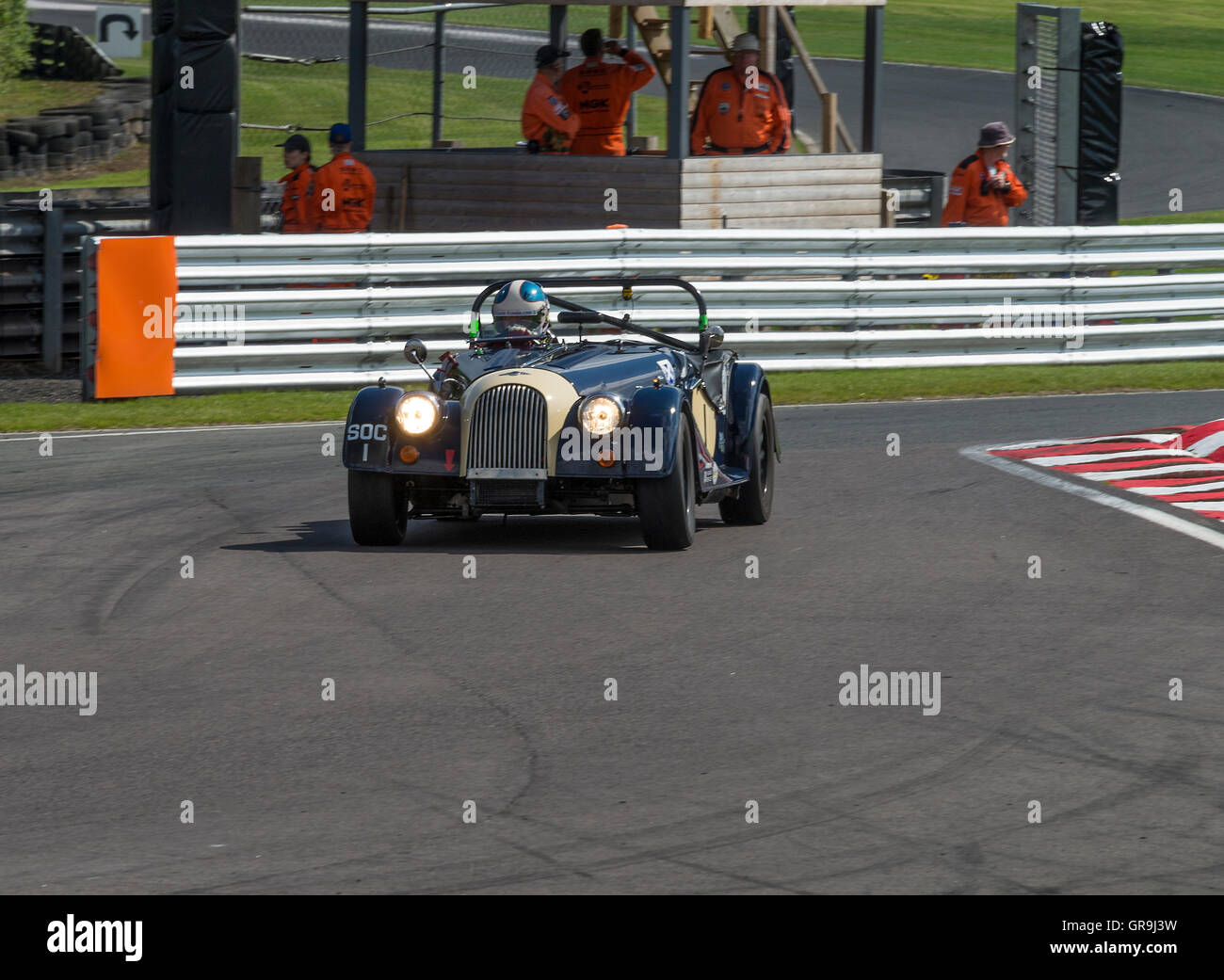 A Morgan Plus 8 Sports Car Racing at Oulton Park Motor Racing Circuit ...