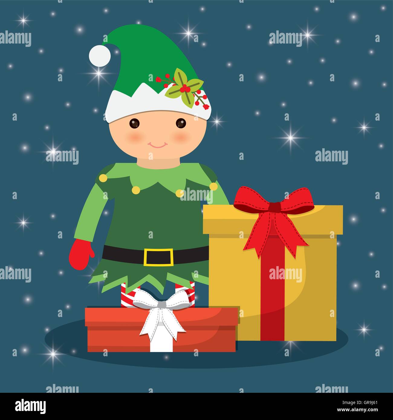 Elf cartoon of Chistmas design Stock Vector Image & Art - Alamy
