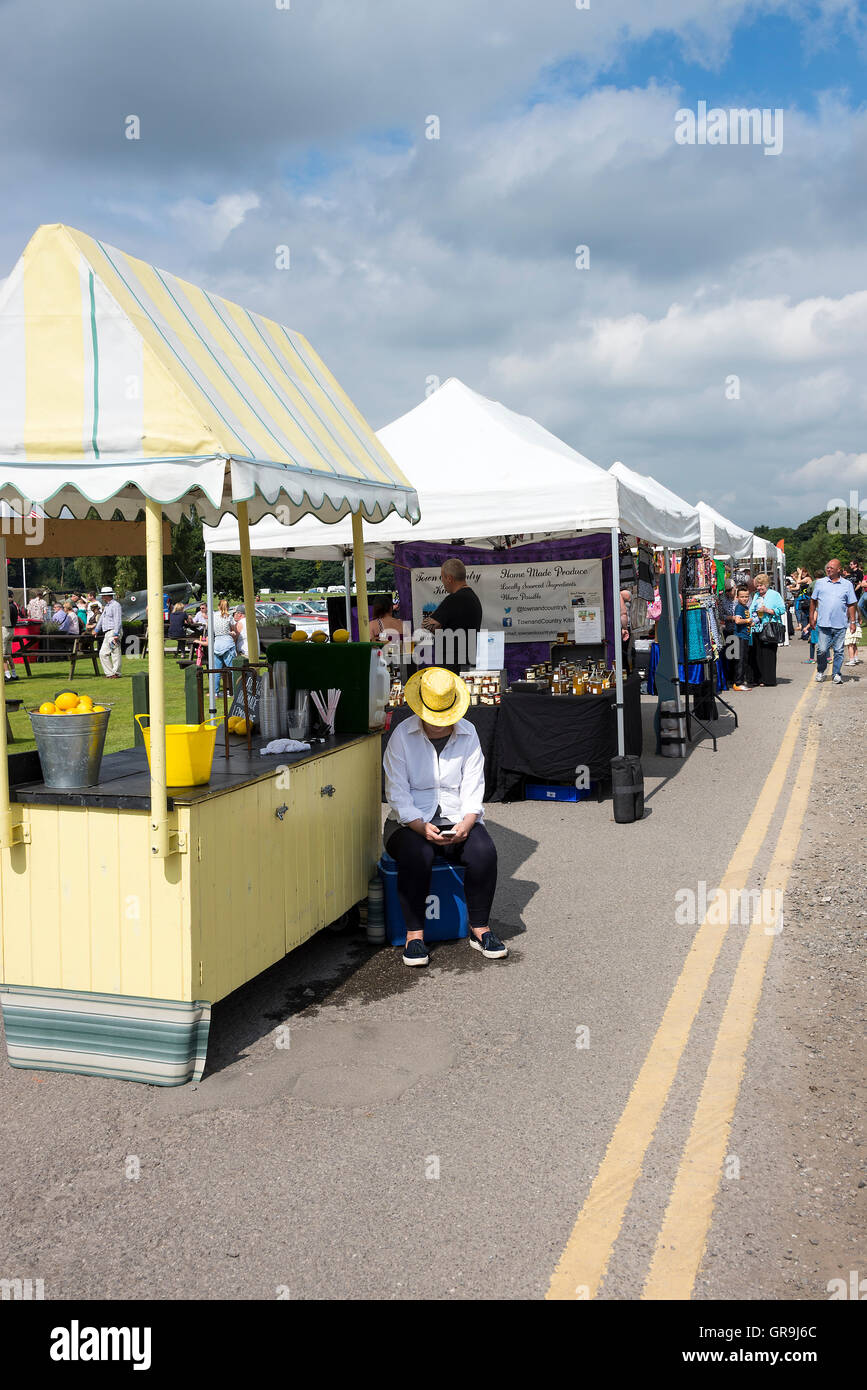 Race Spectators Checking Out the Produce Market Stalls at Oulton Park ...