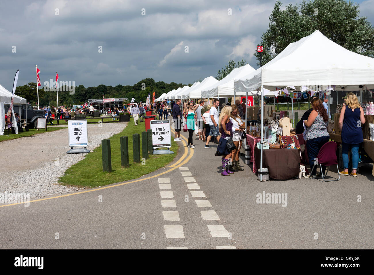 Race Spectators Checking Out the Produce Market Stalls at Oulton Park ...