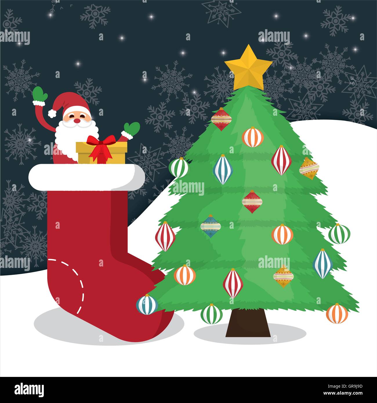 Santa cartoon of Chistmas design Stock Vector Image & Art - Alamy