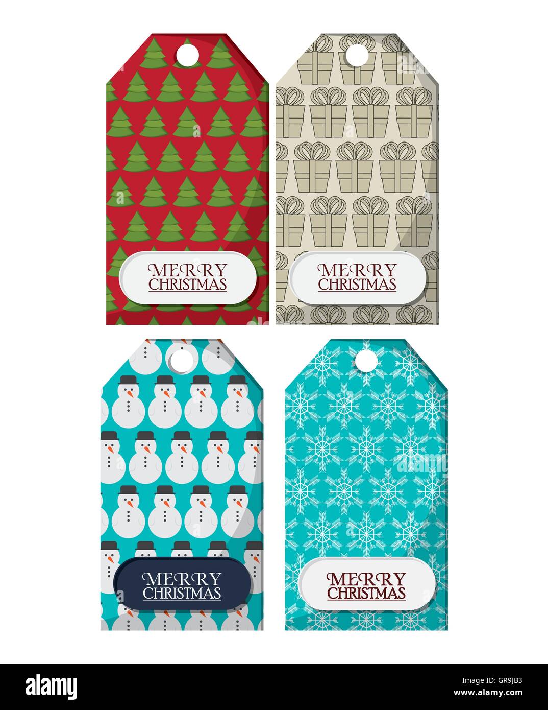 merry christmas labels design Stock Vector Image & Art - Alamy