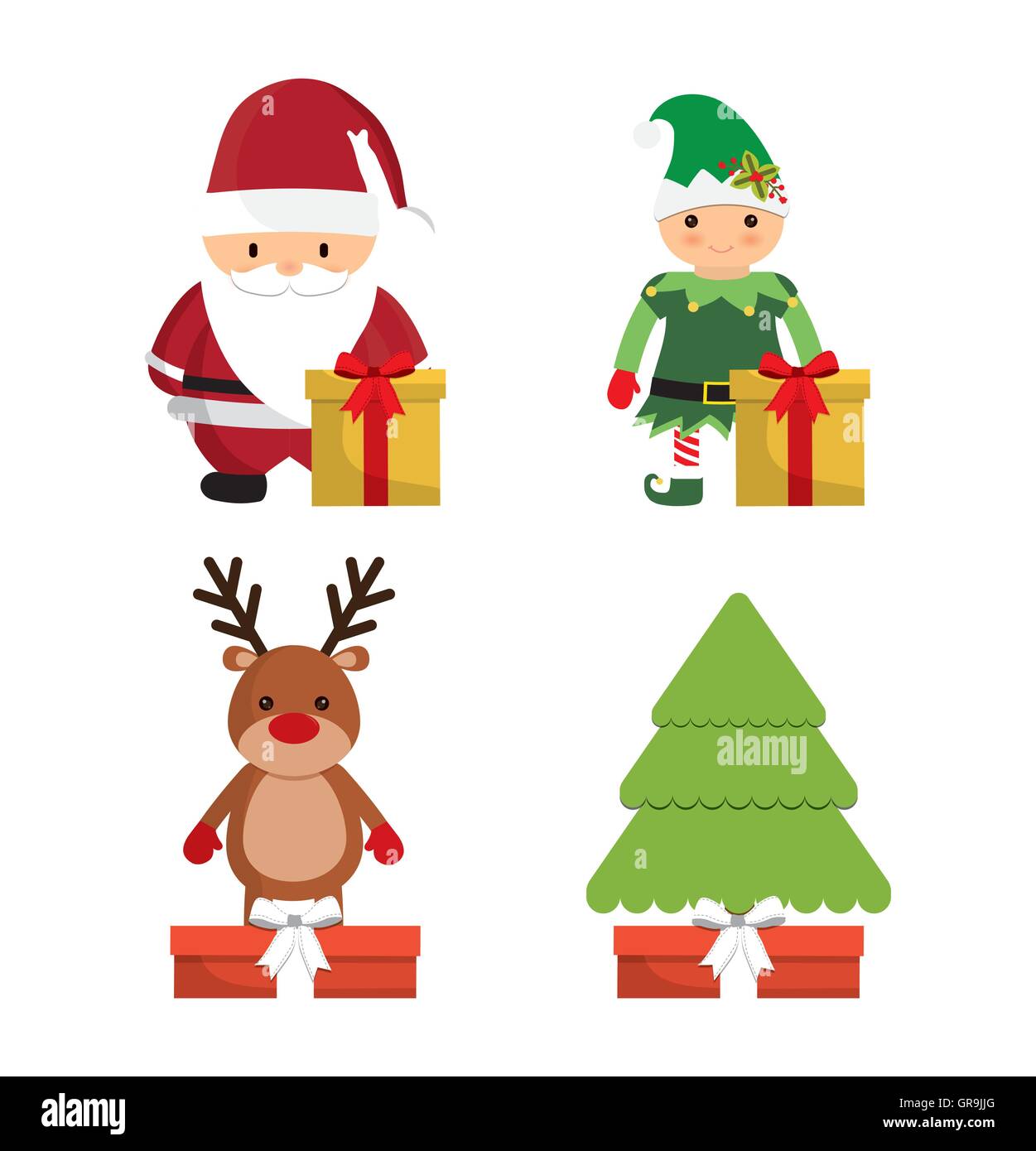 Cartoons set of Chistmas design Stock Vector Image & Art - Alamy
