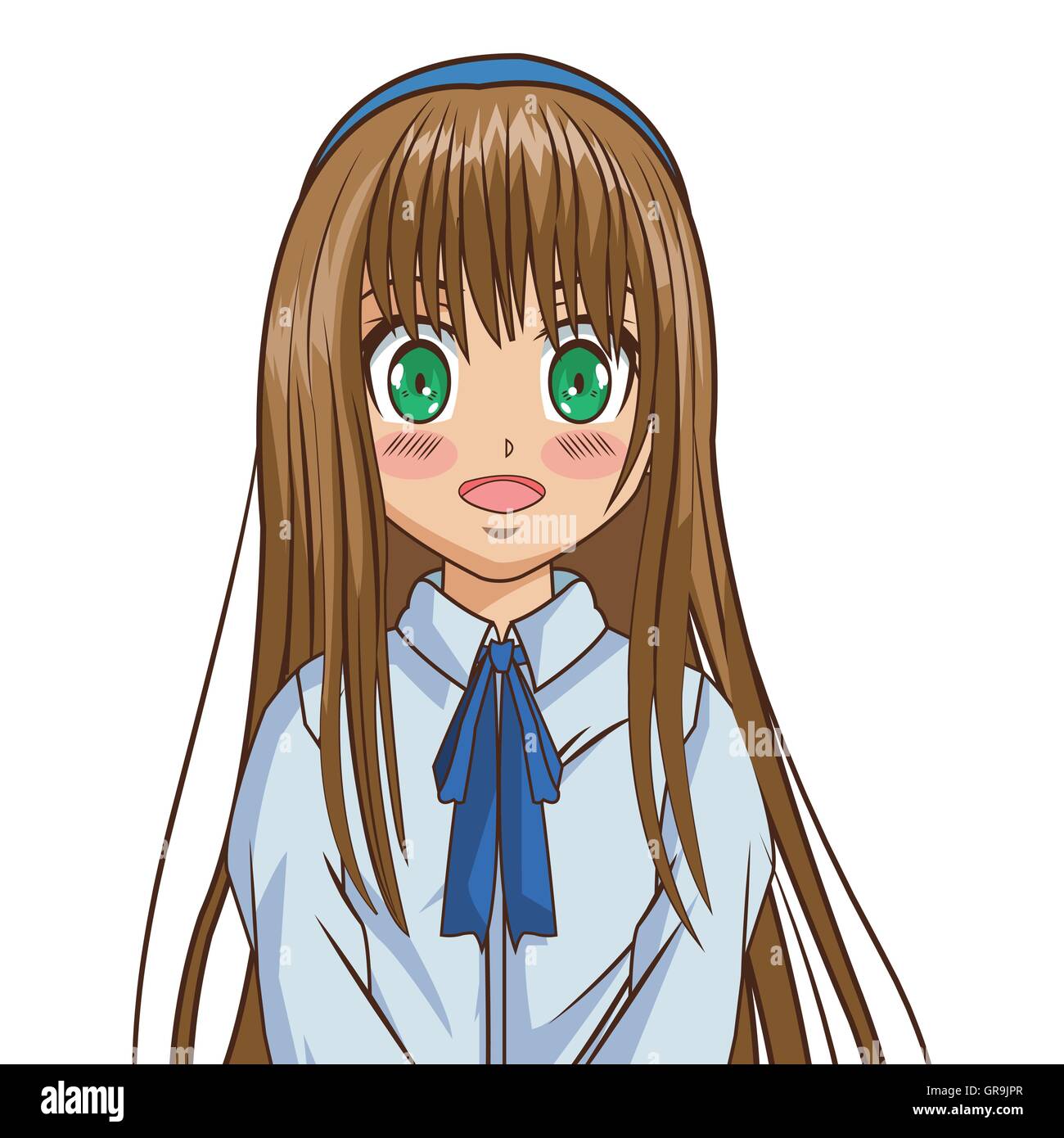 Manga cartoon girl design Stock Vector Image & Art - Alamy