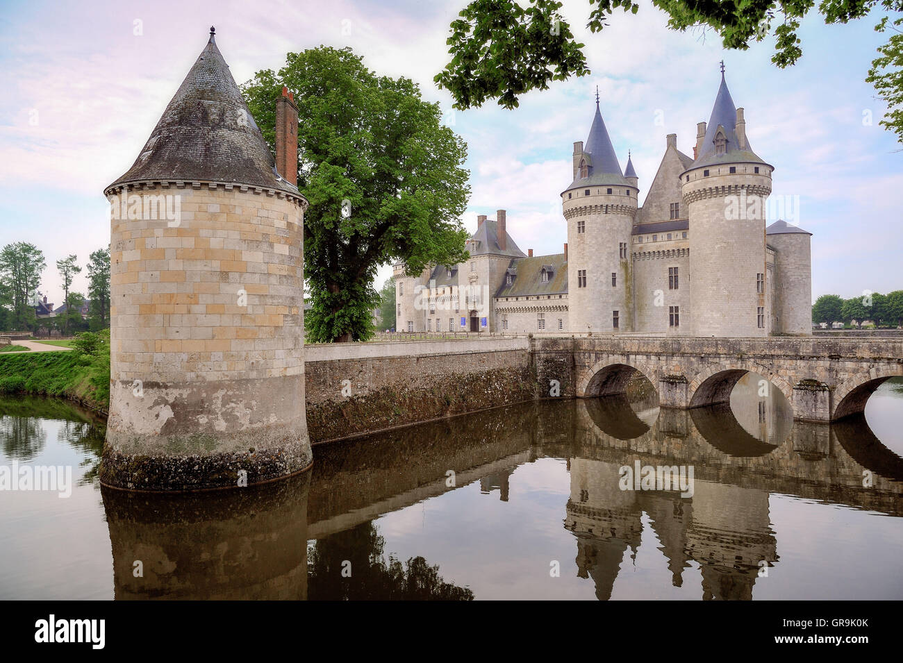 French Castle At Sully, River Loire Stock Photo - Alamy