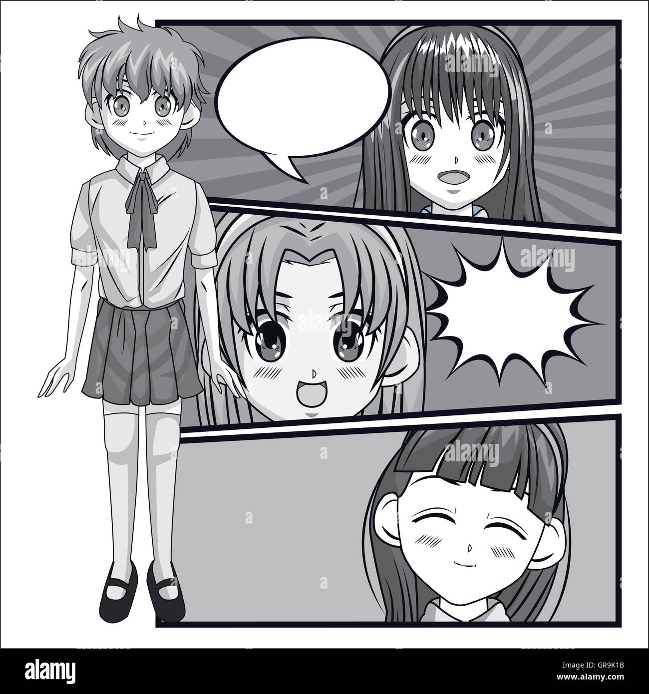 Manga cartoon girl design Stock Vector Image & Art - Alamy