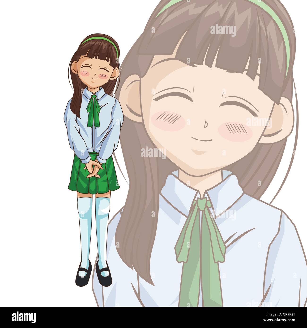 Manga cartoon girl design Stock Vector Image & Art - Alamy