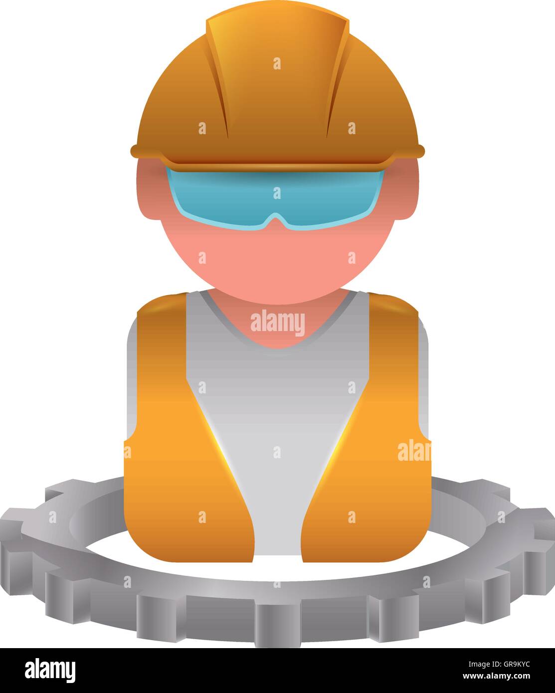 constructer man and gear design Stock Vector Image & Art - Alamy