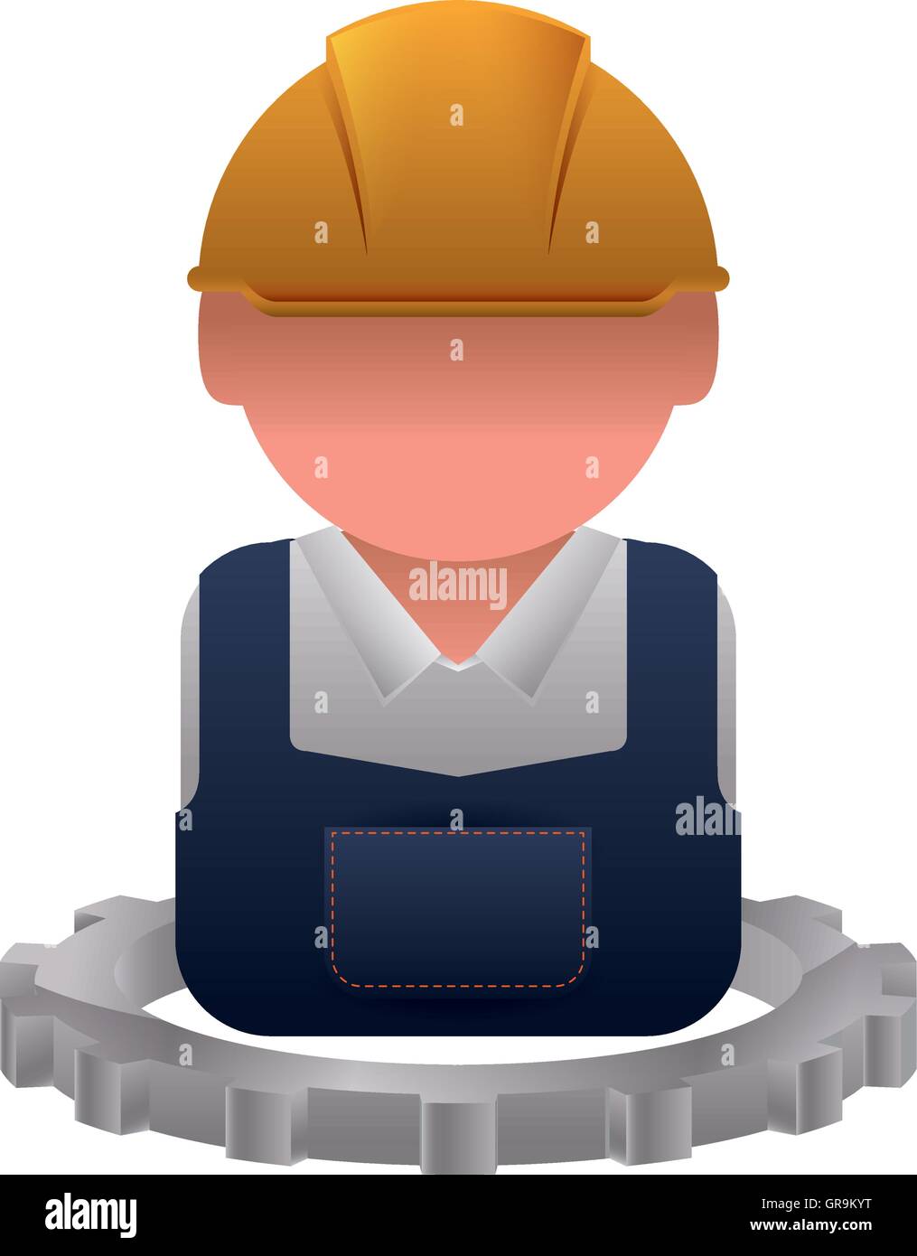 constructer man and gear design Stock Vector Image & Art - Alamy