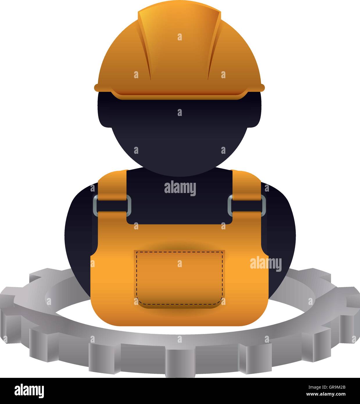 constructer man and gear design Stock Vector Image & Art - Alamy
