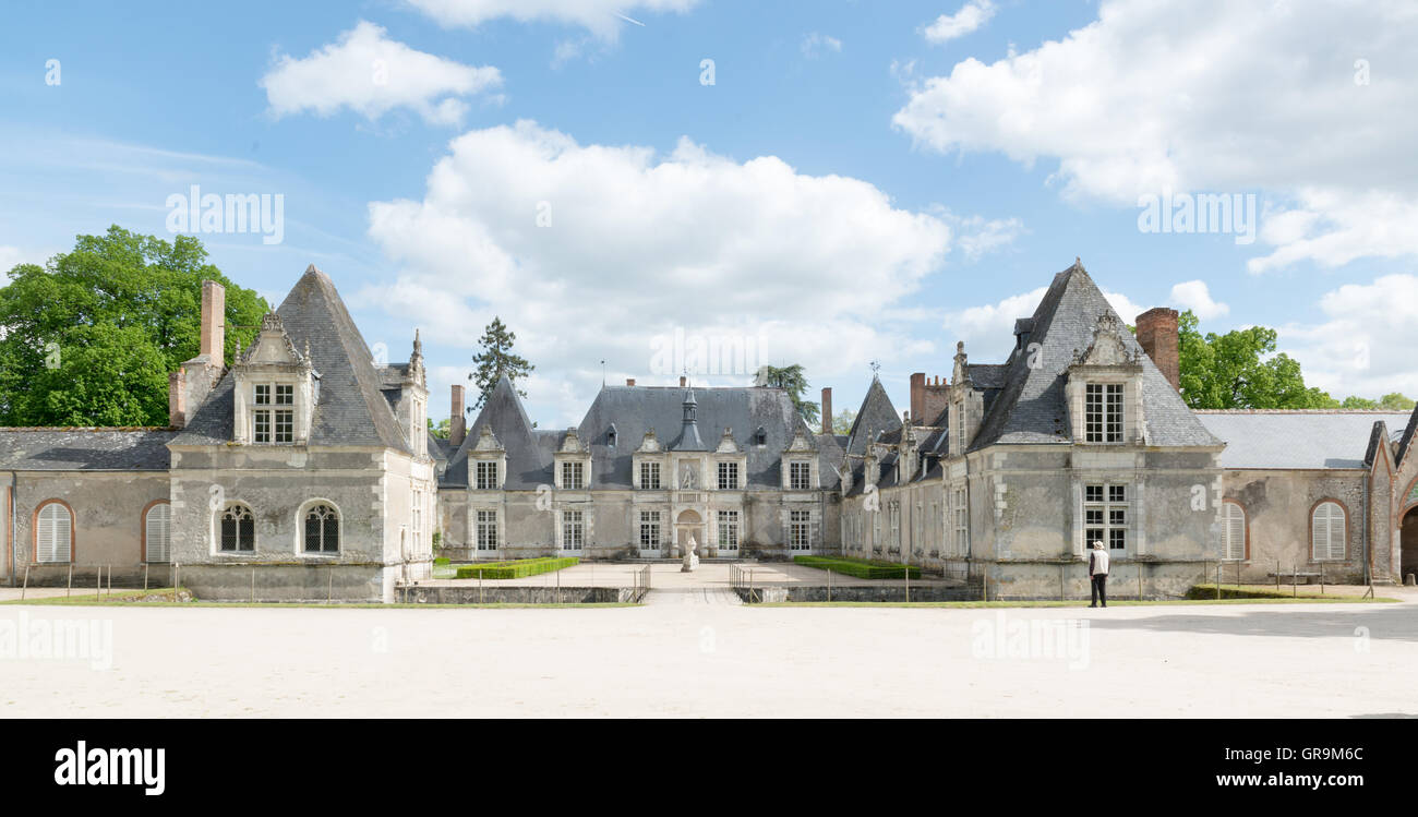 Castle Ferte De La Saint Aubin River Loire France Stock Photo - Alamy