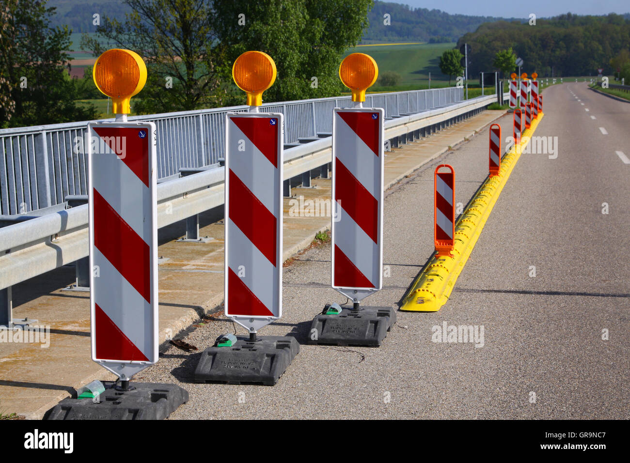 Cycle lane construction hi-res stock photography and images - Alamy