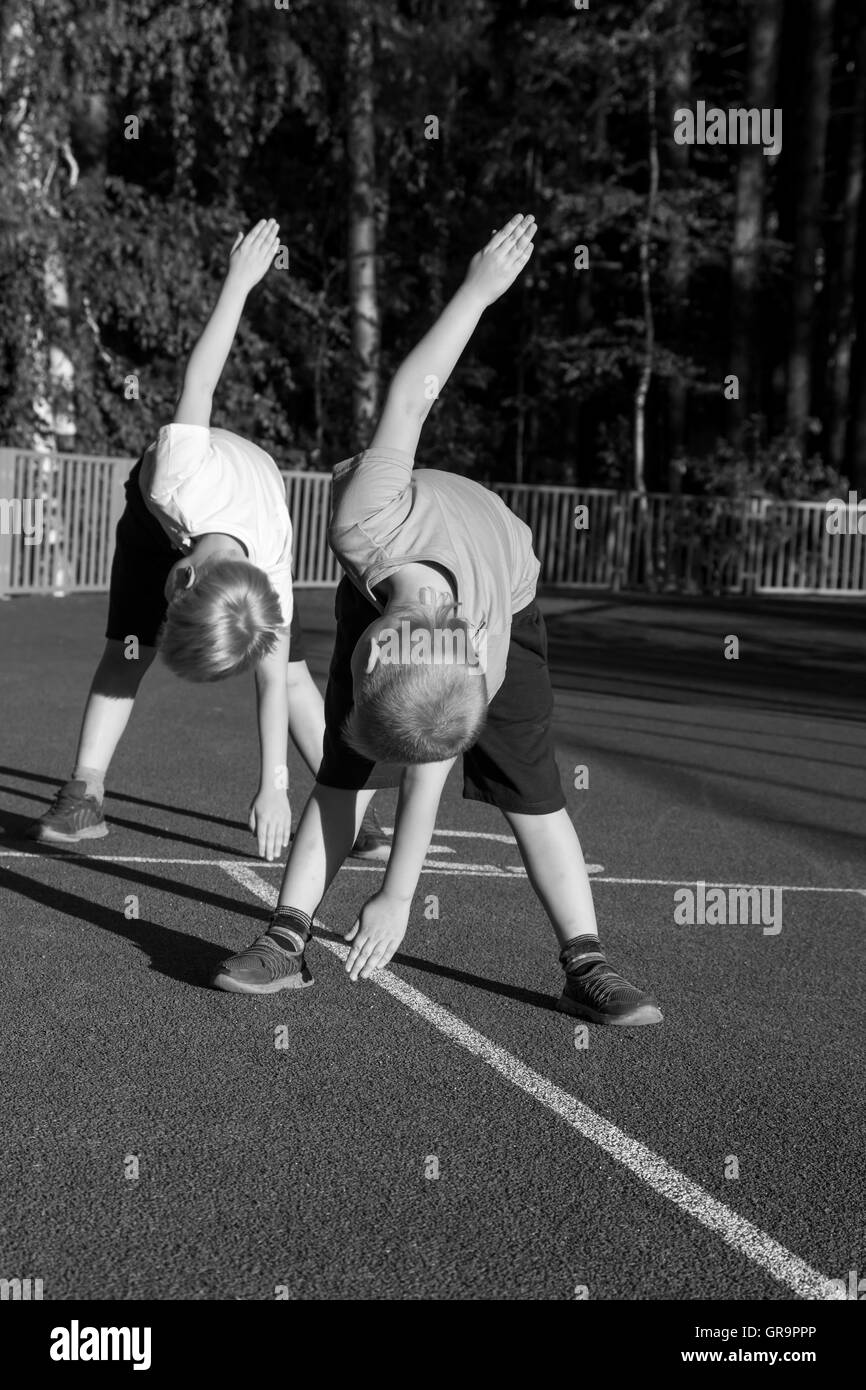 Happy family morning in Black and White Stock Photos & Images - Alamy