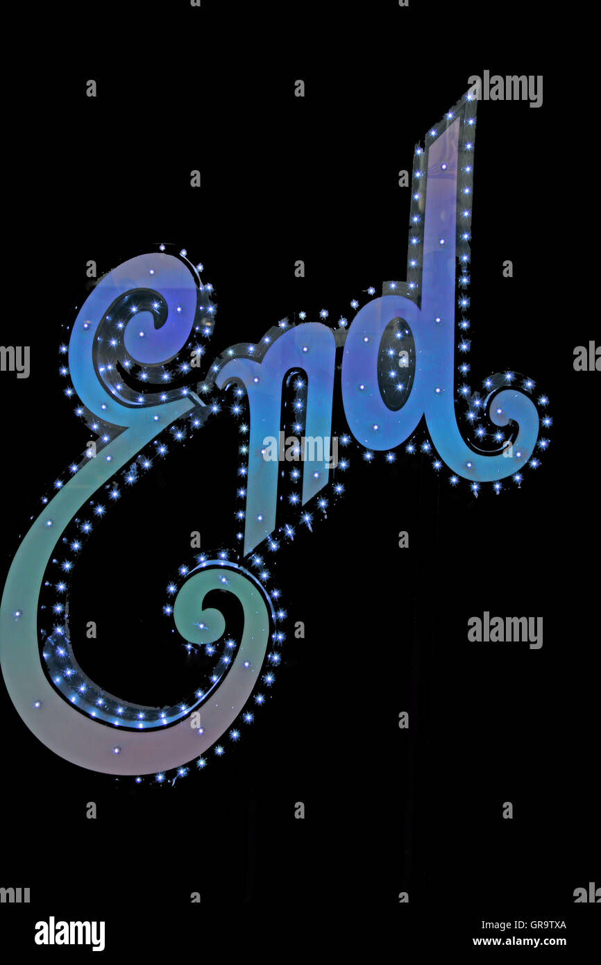 Neon Sign Quot End Quot Stock Photo - Alamy
