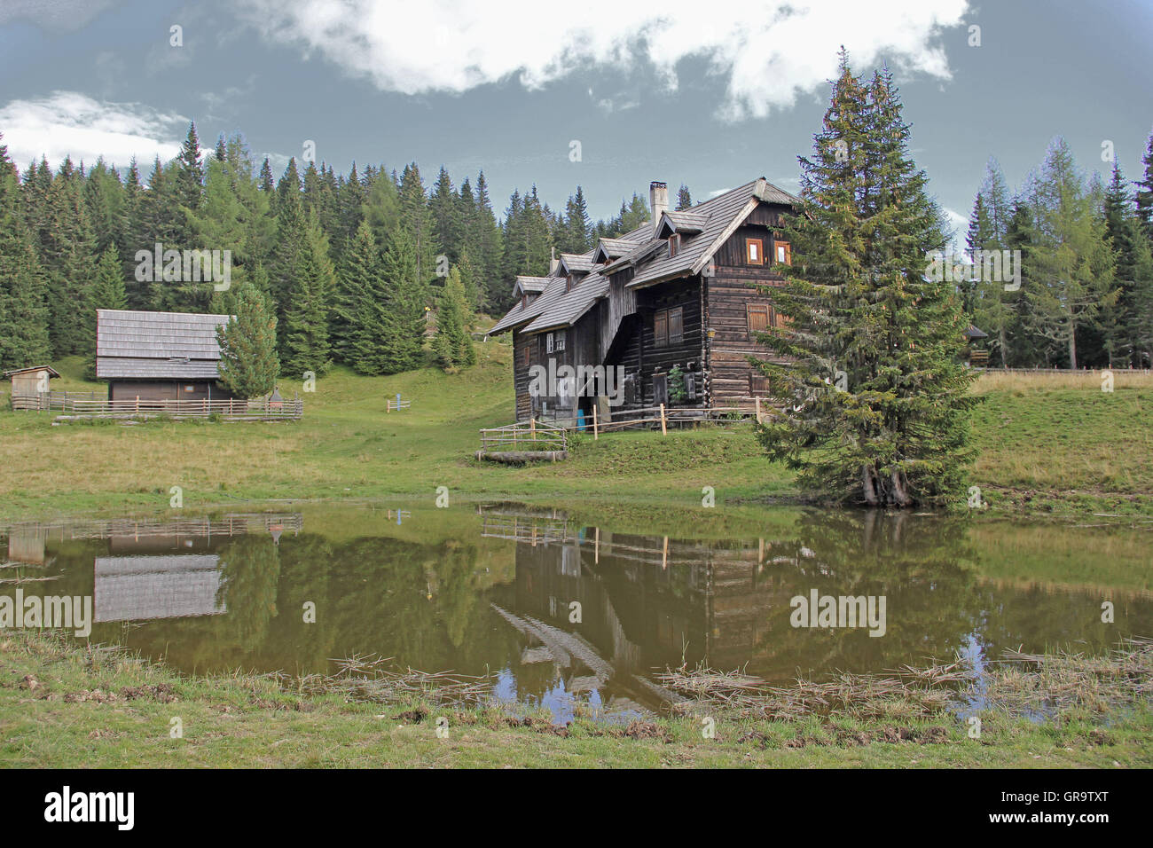 Wooden House In Carinthia, Austria Stock Photo - Alamy