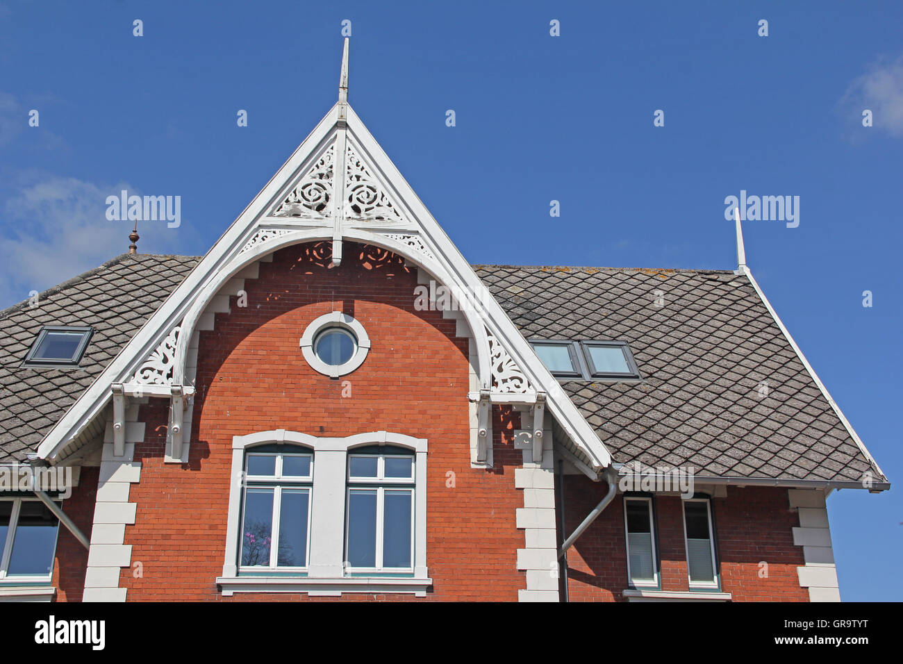 Gable roof with tiles hi-res stock photography and images - Alamy