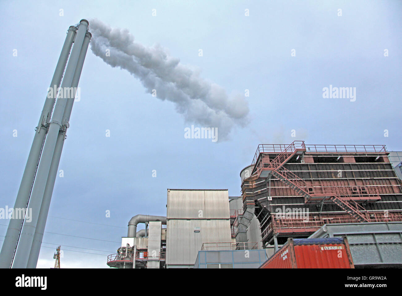 Flue Gas Cleaning In Waste Incineration Plant Coburg Stock Photo - Alamy