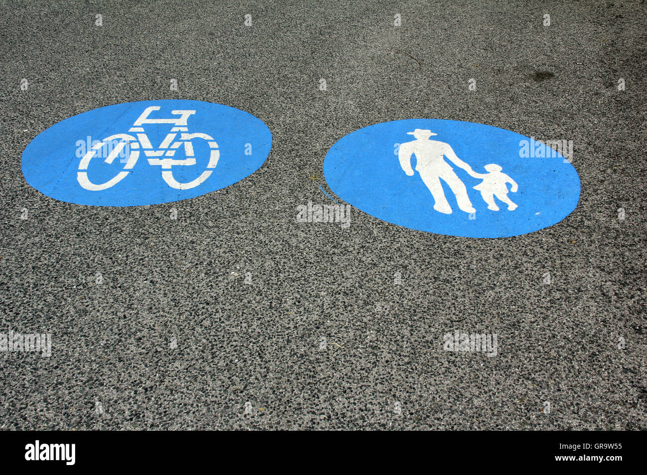 Painted signs on road hi-res stock photography and images - Alamy