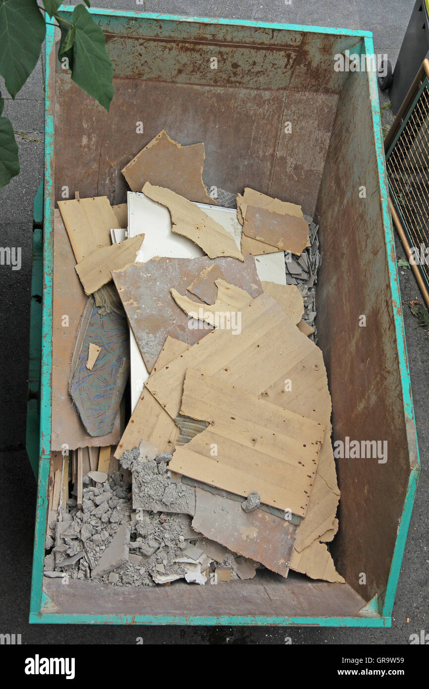 Settling Trough With Rubble Stock Photo - Alamy