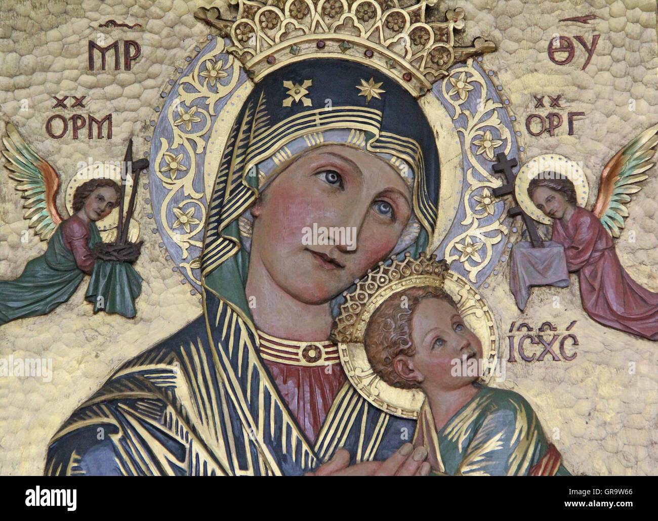 Madonna Portrait In A Church In Carinthia Stock Photo - Alamy