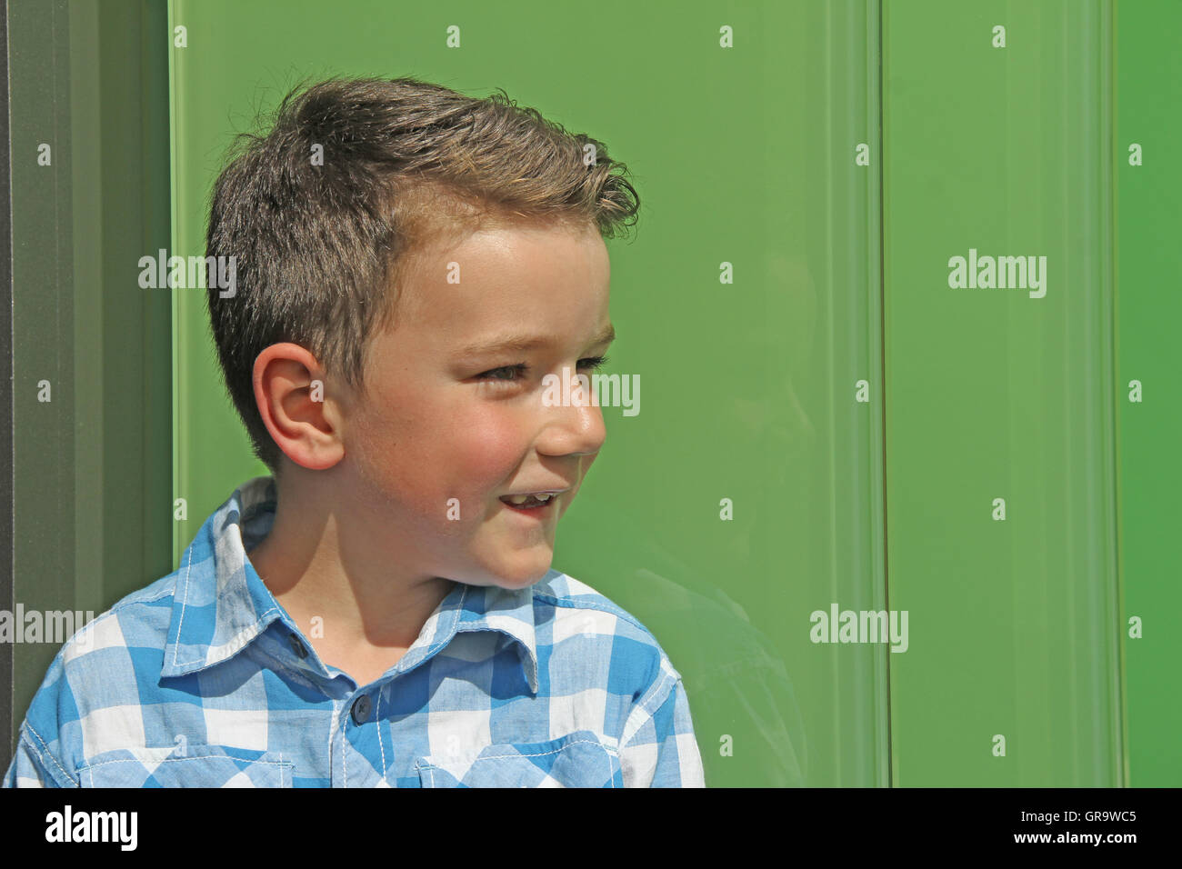 Boy In Spring Stock Photo - Alamy