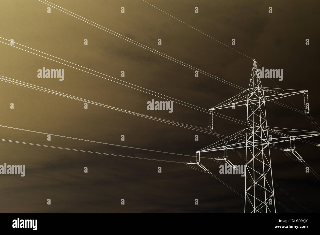 High-Voltage Transmission Pole Stock Photo - Alamy