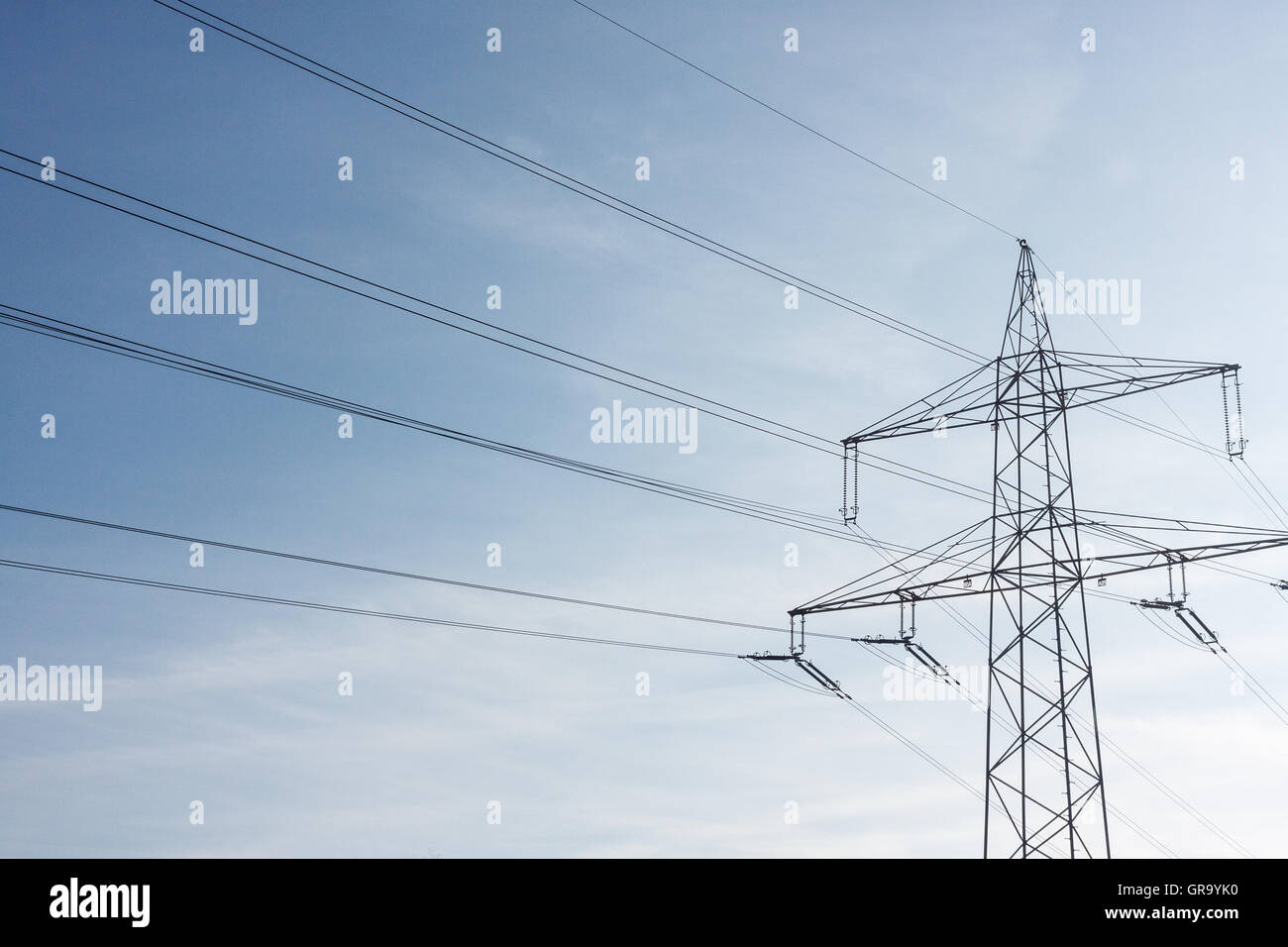 High-Voltage Transmission Pole Stock Photo - Alamy