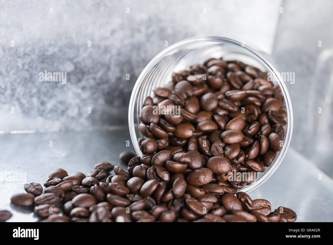 Coffee Beans In Glass Stock Photo - Alamy
