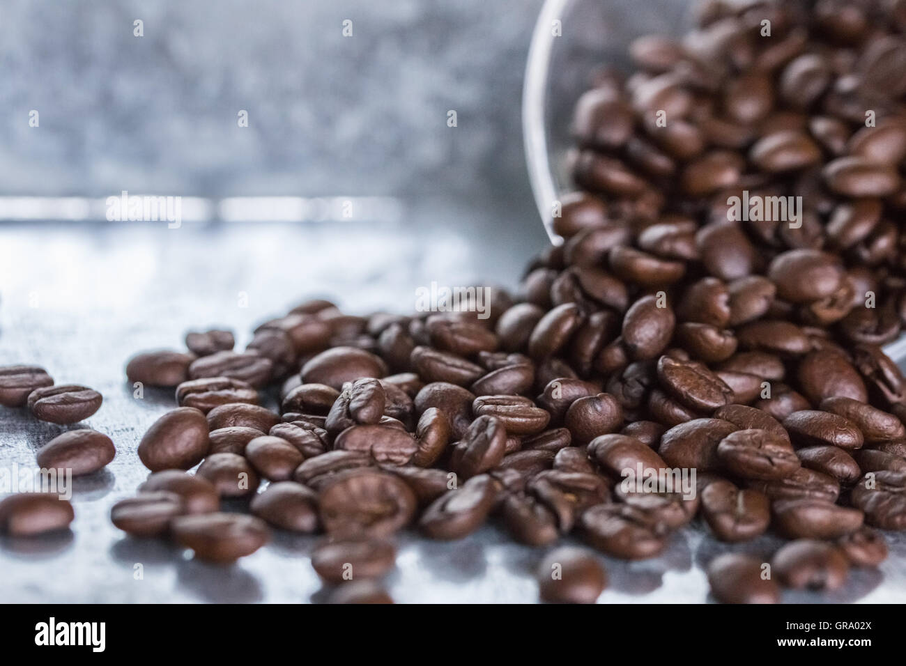 Coffee Beans In Glass Stock Photo - Alamy