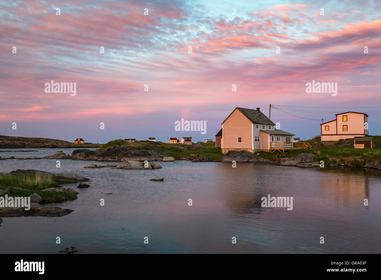 Salt box homes in Tilting, Fogo Island, Newfoundland and Labrador ...