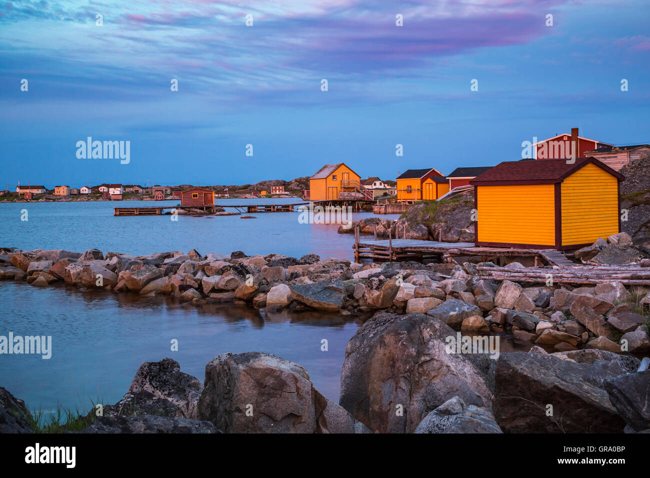 Salt box homes in Tilting, Fogo Island, Newfoundland and Labrador ...