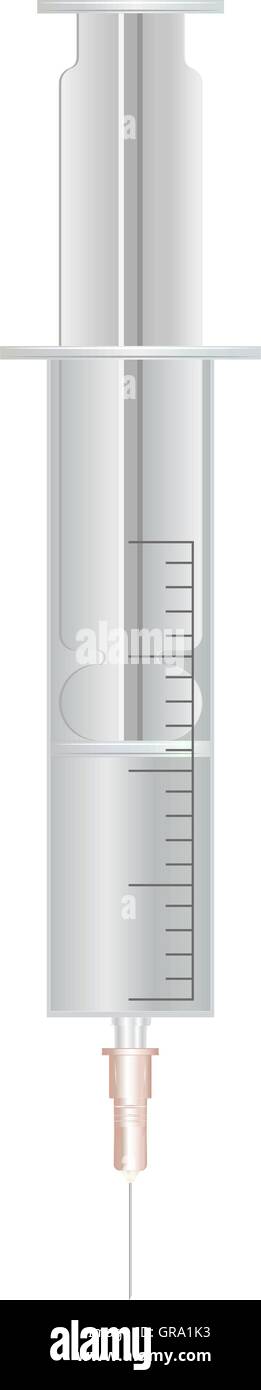 Syringe - An illustration of a syringe against a white background Stock ...