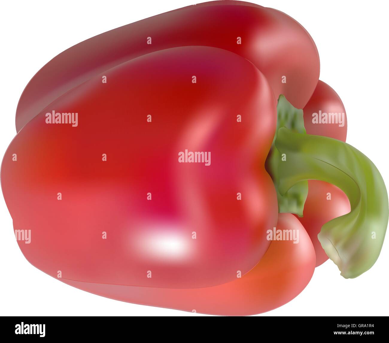 Green pepper stalk Stock Vector Images - Alamy