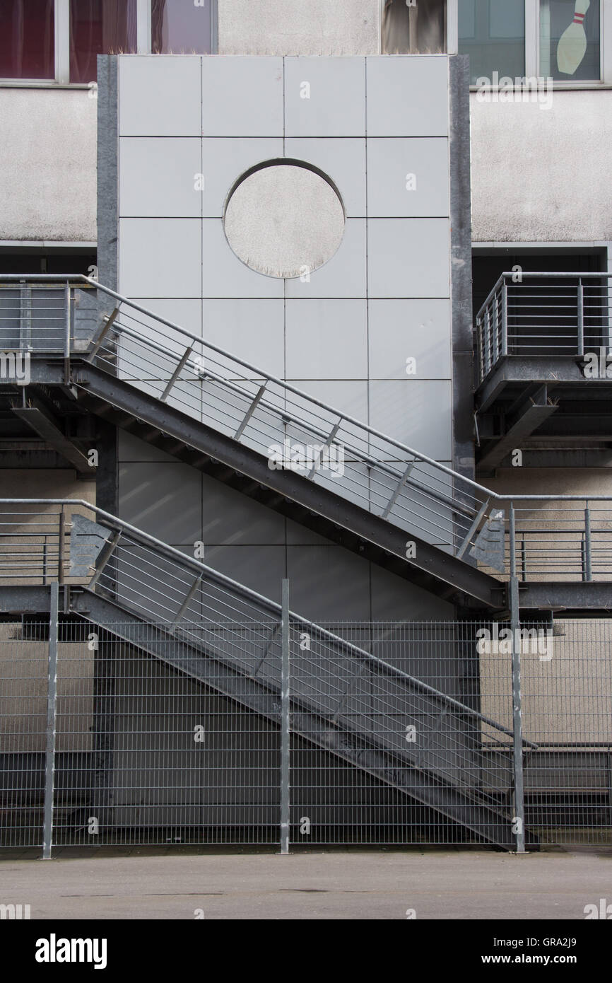 Outdoor spiral steps emergency stairs hi-res stock photography and ...